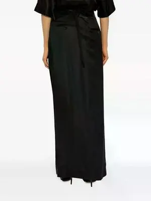 MAISON MARGIELA Satin Maxi Skirt With Front Button Fastening