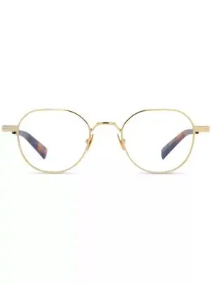 Saint Laurent Tone Metal Round Frame Eyeglasses - Gold