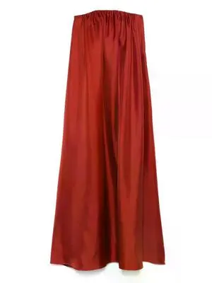 Max Mara Strapless Gown - Red