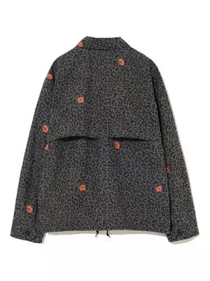 Undercover Leopard-print Jacket With Contrasting Detail