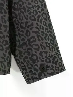 Undercover Leopard-print Jacket With Contrasting Detail