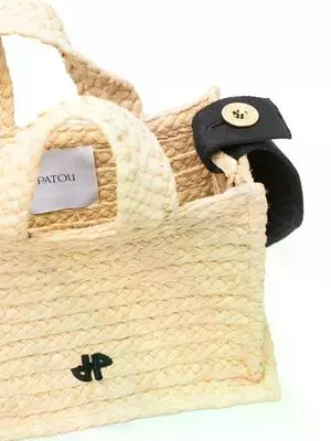 PATOU Small Jp Raffia Tote Bag