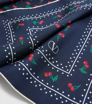 Valentino Garavani Silk Cherryfic Print Scarf