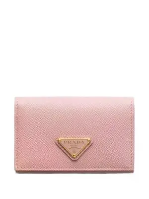 Prada Saffiano Leather Card Holder Pink