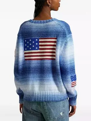 Polo Ralph Lauren Flag Motif Cotton Sweater