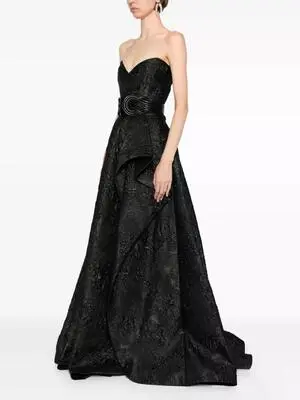 SAIID KOBEISY Brocade Maxi Dress
