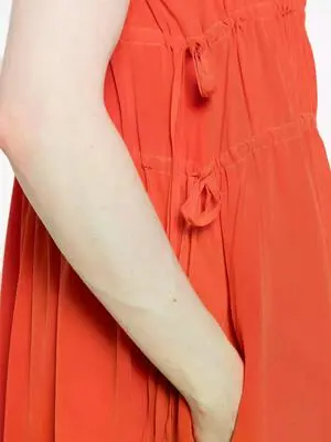 Asceno Mini Dress With Self-tie Fastening - Orange