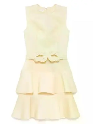 SAIID KOBEISY Sleeveless Ruffled Mini Dress - Yellow
