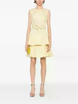 SAIID KOBEISY Sleeveless Ruffled Mini Dress - Yellow