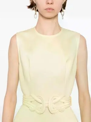 SAIID KOBEISY Sleeveless Ruffled Mini Dress - Yellow