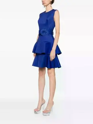 SAIID KOBEISY Sleeveless Ruffled Mini Dress - Blue