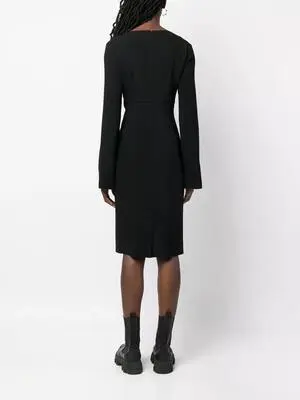 Moschino Plaque Long Sleeved Dress