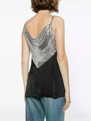 Rabanne Chainmail-panelled Cowl Neck Vest