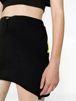 BARROW Drawstring-fastening Cotton Miniskirt