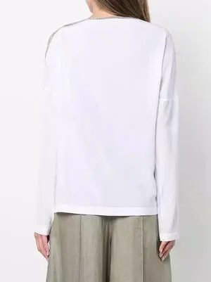 Brunello Cucinelli Silk Cold-shoulder Blouse
