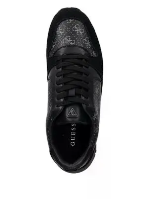 Guess Monogram Print Lace-up Sneakers