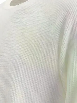 BEAMS Long Sleeve Cotton Waffle Knit Sweater