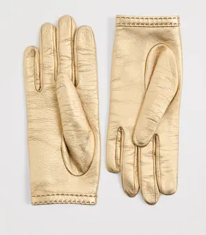 Valentino Garavani Leather Vlogo Signature Driver Gloves