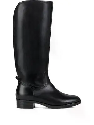 Geox Felicity Knee-high Leather Boots - Black