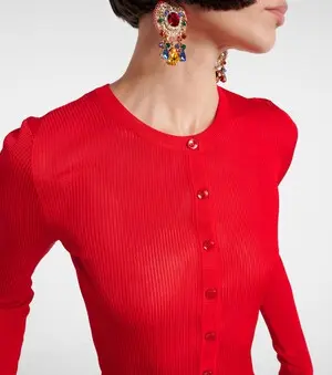 Dolce & Gabbana Ribbed Knit Button-front Cardigan