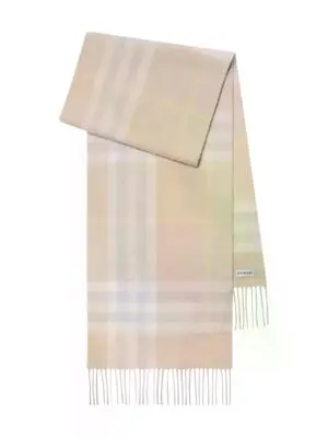 Burberry Checked Cashmere Scarf - Neutrals