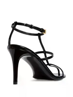 Khaite 75mm Cage Sandals - Black