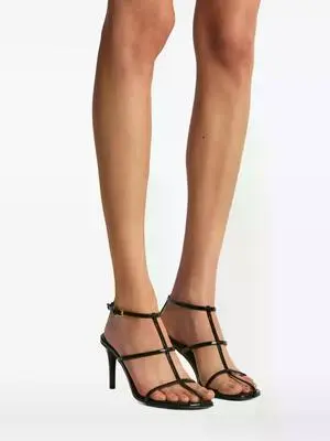 Khaite 75mm Cage Sandals - Black