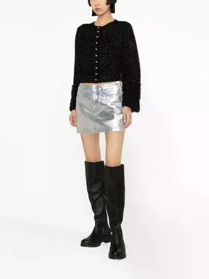 Rabanne Metallic Cropped Cardigan