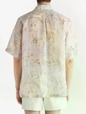 Etro Floral-print Short-sleeved Shirt