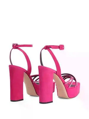 GIUSEPPE ZANOTTI Embellished Platform Sandals - Pink
