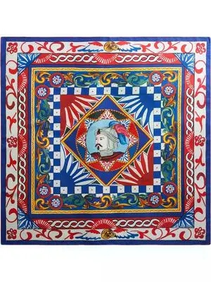 Dolce & Gabbana Carretto-print Twill Scarf - Blue