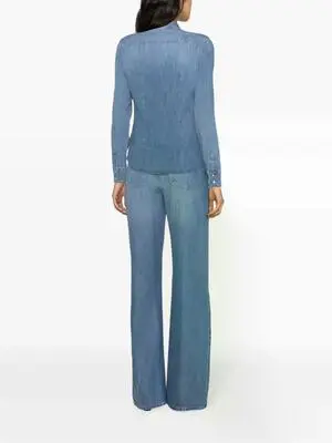 Liu Jo Logo Appliqué Denim Shirt