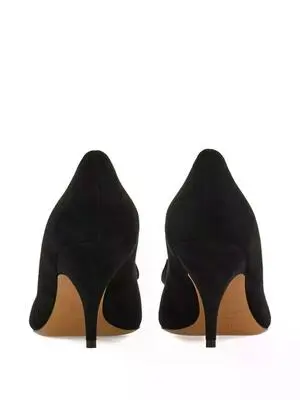 FERRAGAMO Suede Bow-embellished Pumps