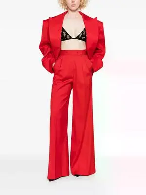 NISSA Wide-leg Trousers - Red