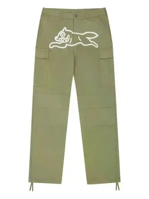 ICECREAM Graphic Cat Cargo Trousers - Green