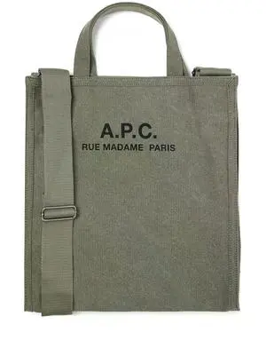 A.p.c. Logo-print Tote Bag - Green