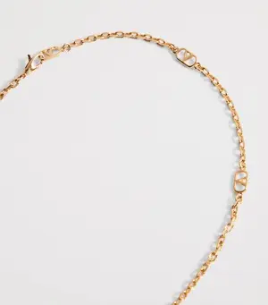 Valentino Garavani Crystal Embellished Heart Pendant Necklace