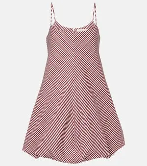 Faithfull The Brand Faithfull Daniela Striped Cotton Mini Dress Multicoloured