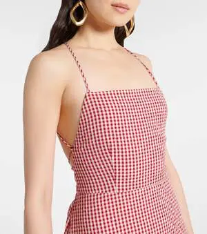 Posse Lori Gingham Cotton Maxi Dress