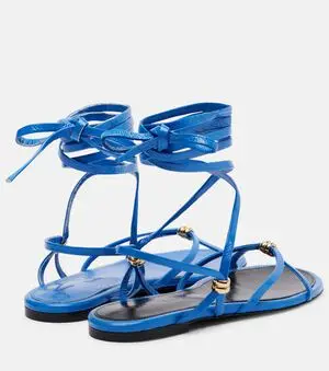 Proenza Schouler Azure Leather Lace-up Sandals