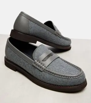 Brunello Cucinelli Monili Trimmed Loafers