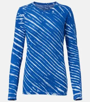 Proenza Schouler Mia Tie-dye Cotton Jersey Top - Blue
