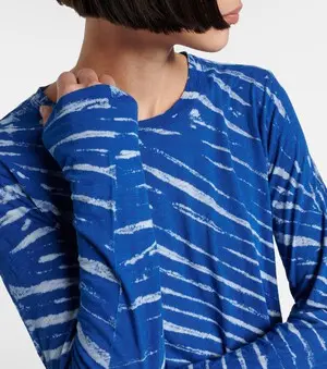 Proenza Schouler Mia Tie-dye Cotton Jersey Top - Blue