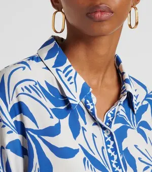 Velvet By Graham & Spencer Sienna Printed Shirt - Blue