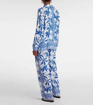 Velvet By Graham & Spencer Sienna Printed Shirt - Blue