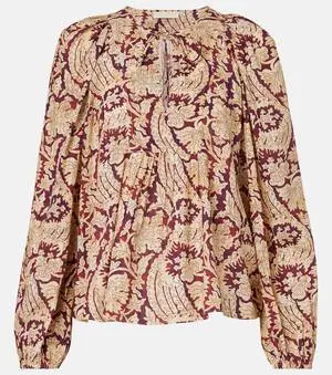 Ulla Johnson Brea Printed Cotton-blend Blouse - Multicoloured