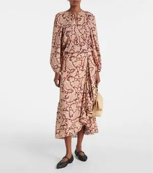 Ulla Johnson Brea Printed Cotton-blend Blouse - Multicoloured