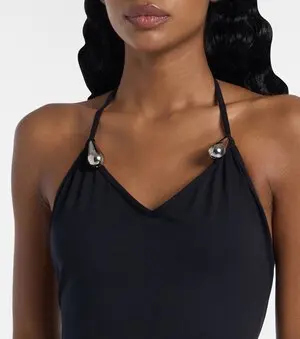 Bottega Veneta Embellished Halterneck Swimsuit