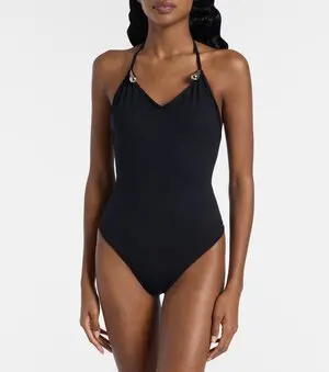 Bottega Veneta Embellished Halterneck Swimsuit