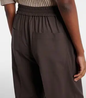 Brunello Cucinelli Wool-blend High-rise Wide-leg Trousers